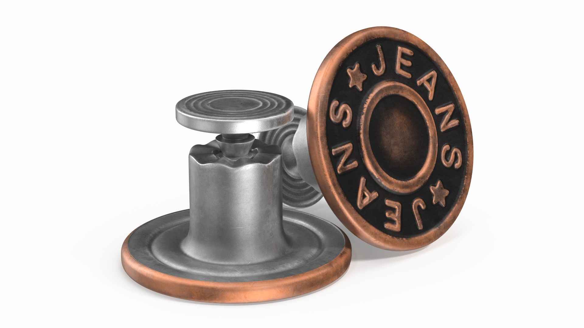 3D Model Copper Jeans Button - TurboSquid 2389435