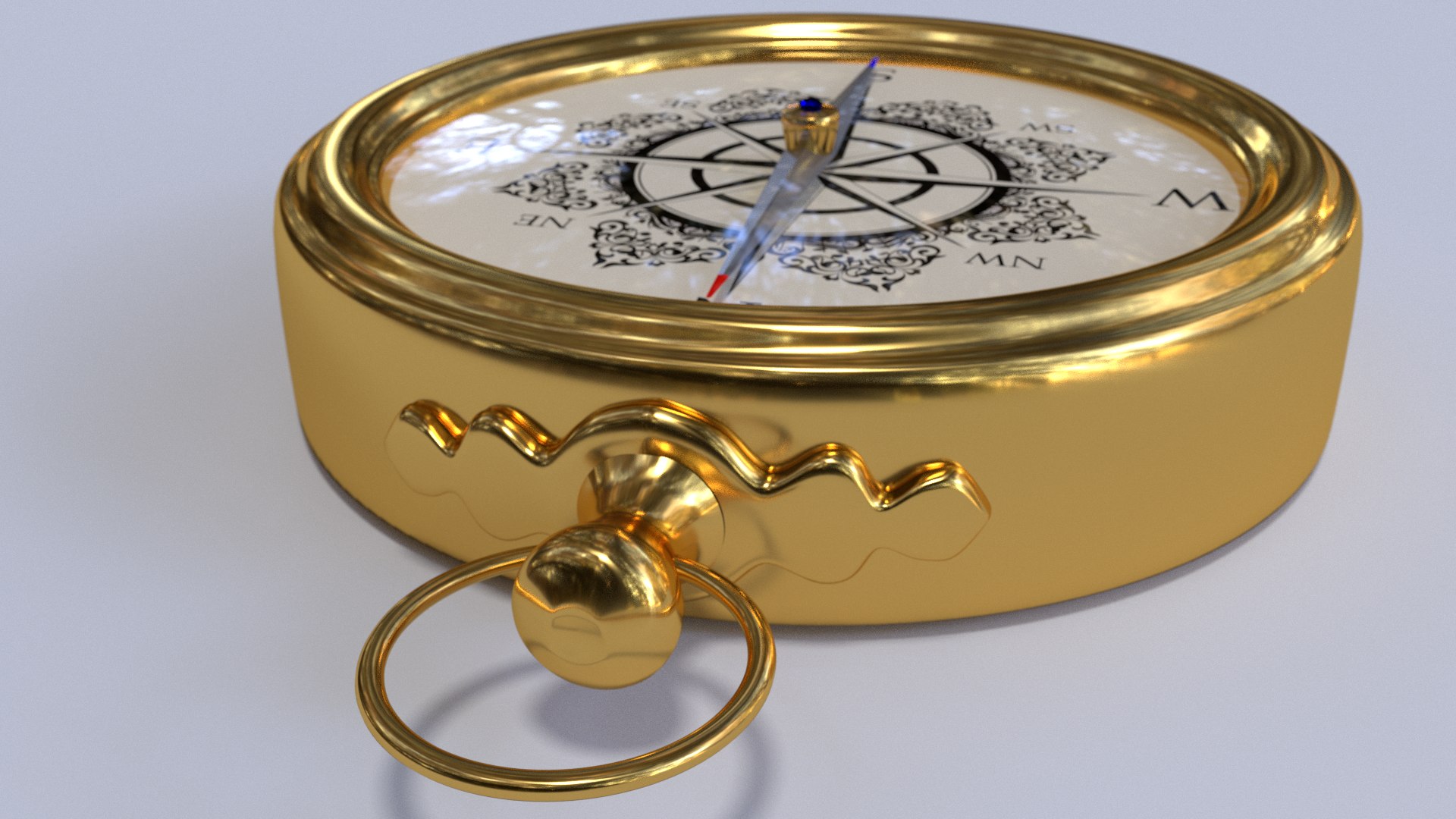 3d Model Compass Rosecompass