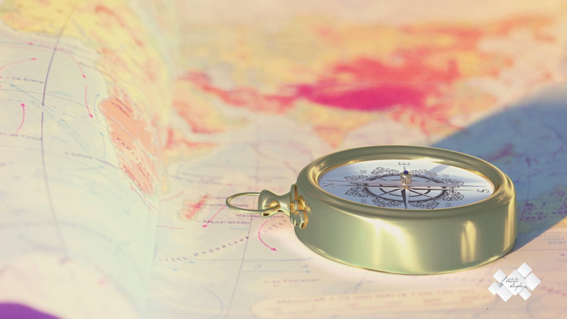 3d Model Compass Rosecompass