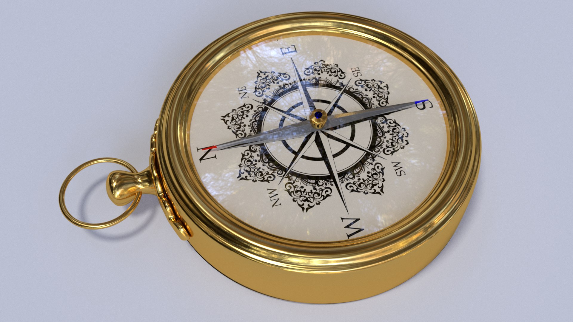 3d Model Compass Rosecompass