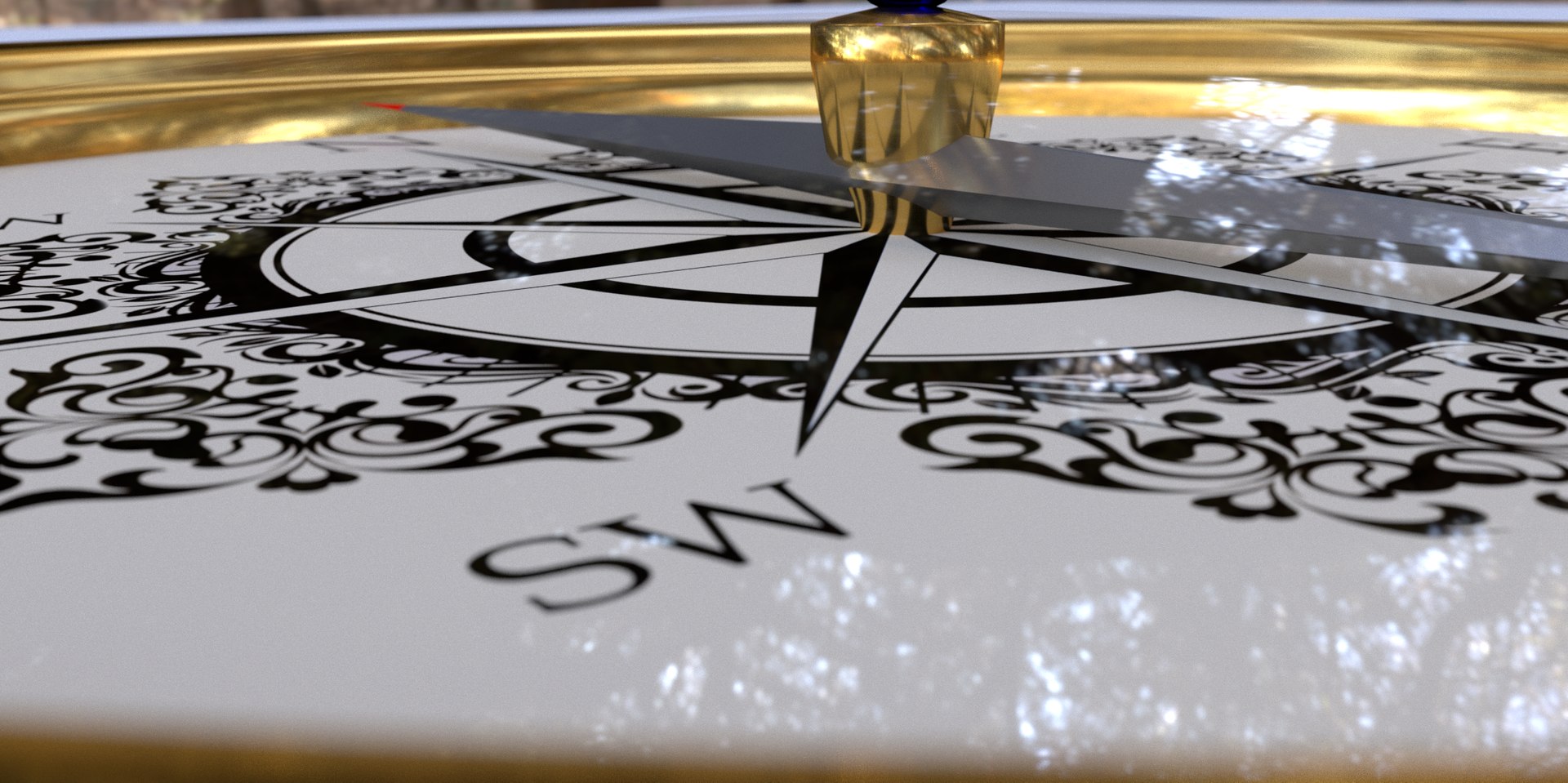 3d Model Compass Rosecompass