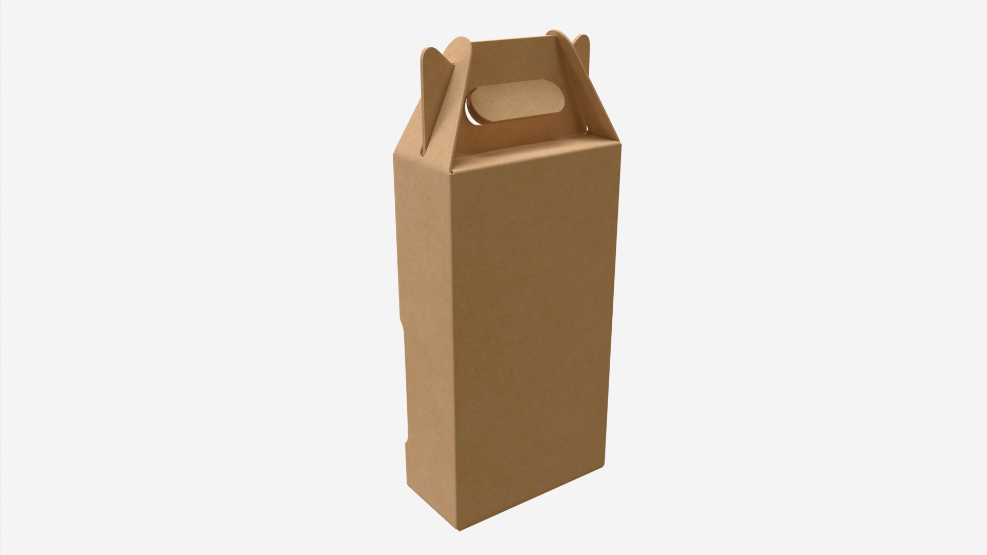 3D Bottle Carboard Gable Box Packaging - TurboSquid 1951568