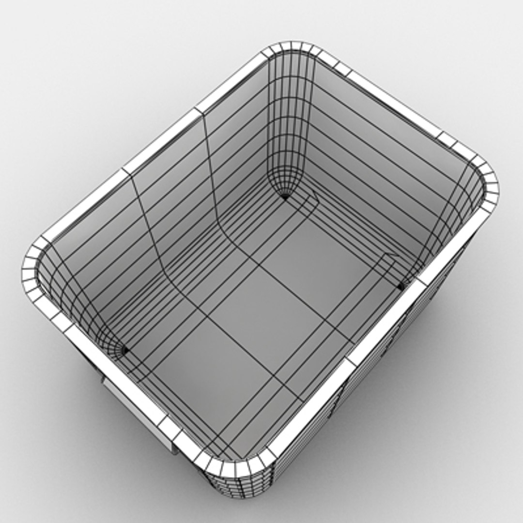 White Plastic Container 3d Model