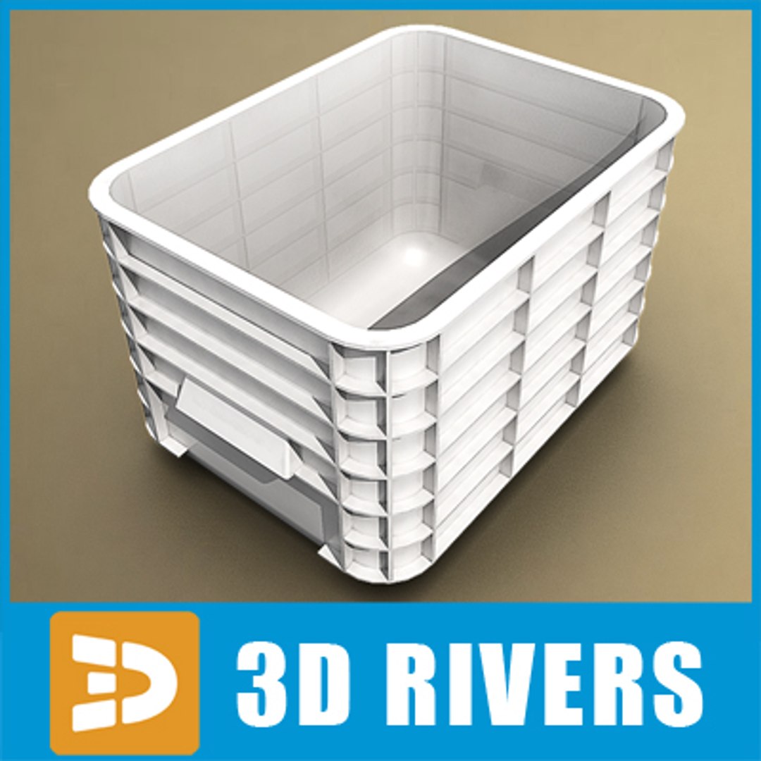 White Plastic Container 3d Model