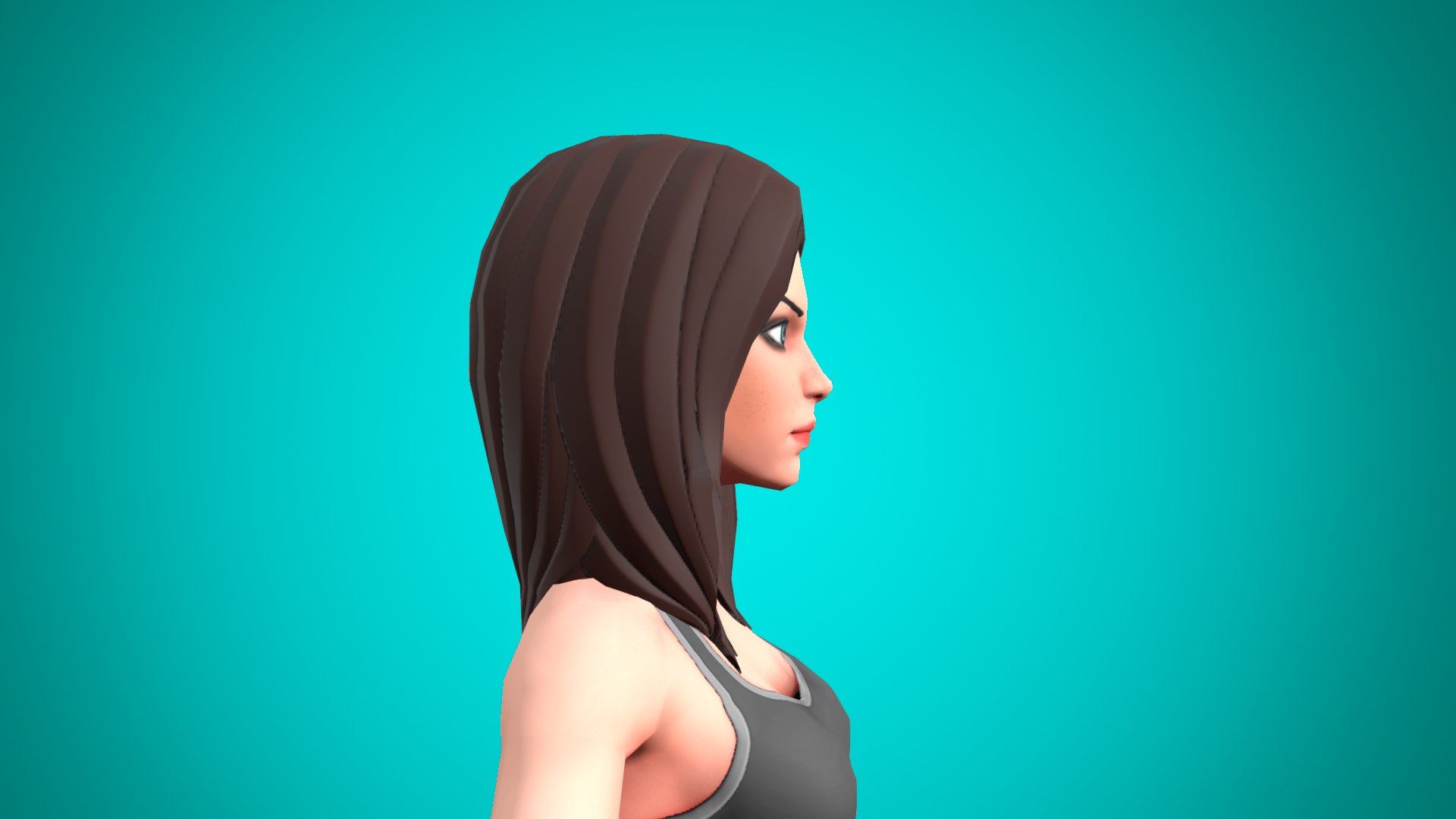 Luna-Stylized Female Character - Game Ready Base Mesh Model 3D ...