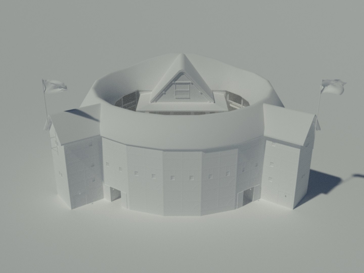 Shakespeare Globe Theatre 3d Model