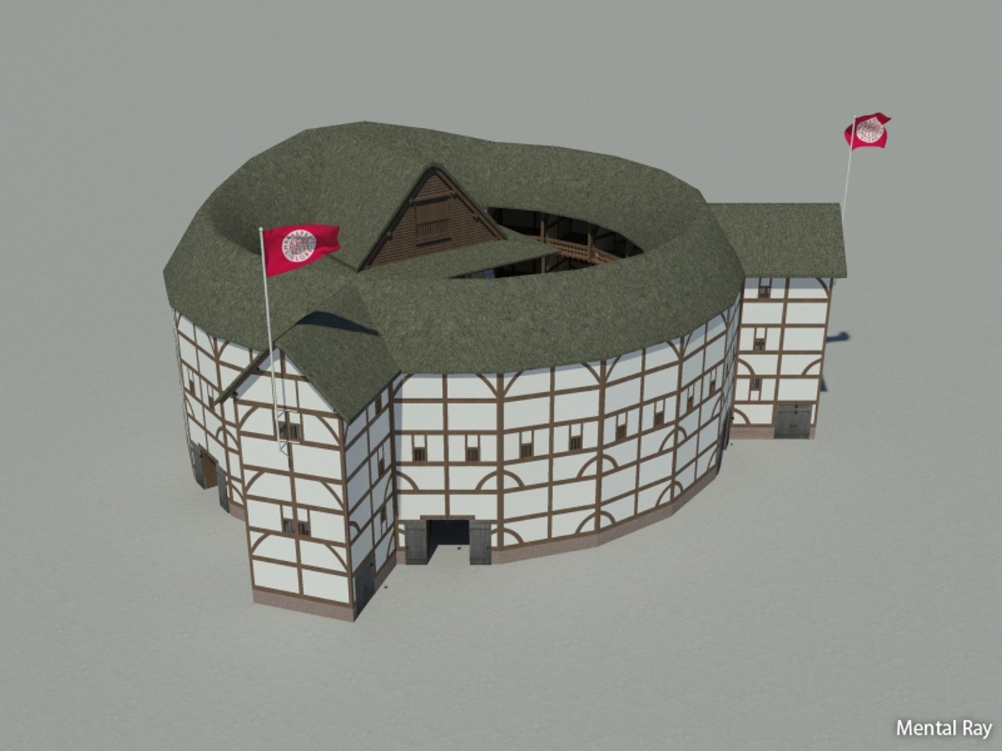 Shakespeare Globe Theatre 3d Model