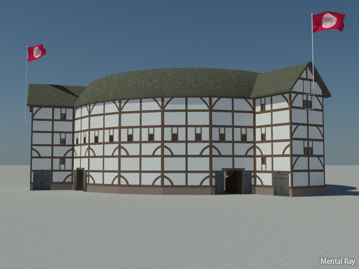 Shakespeare Globe Theatre 3d Model