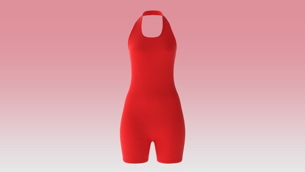modelo 3d Double Strap One Piece Cheeky Swimsuit - TurboSquid 2015882