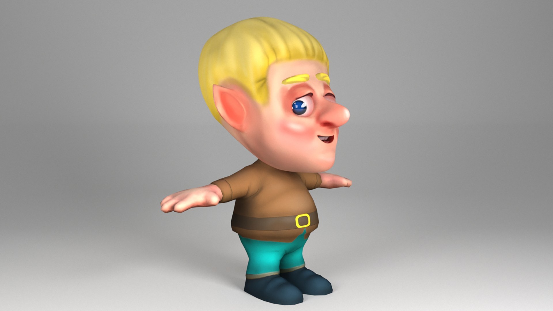 Cute Dwarf 3D Model - TurboSquid 1952906