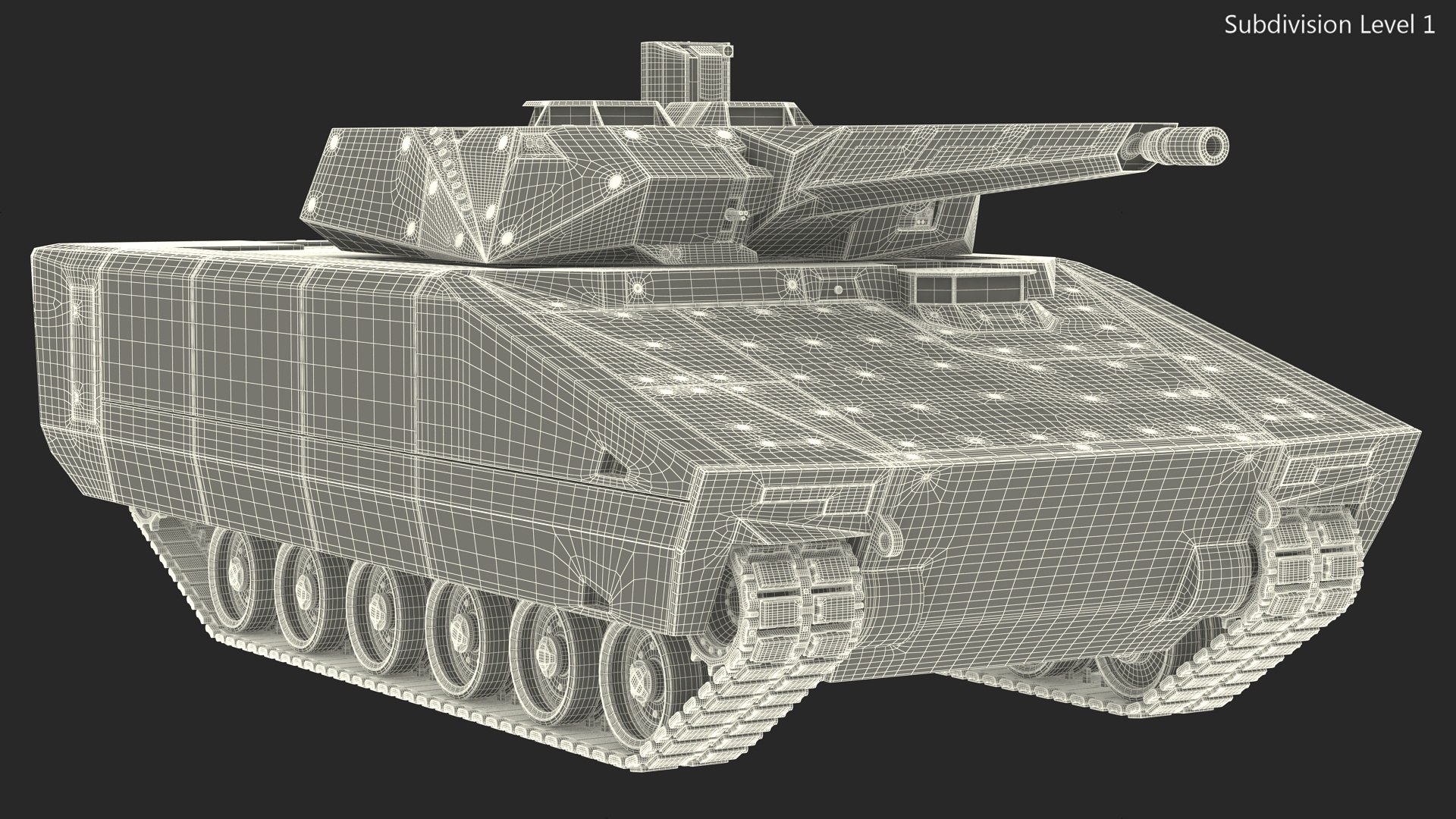 3D Model New Generation Tracked Infantry Fighting Vehicle Rigged ...