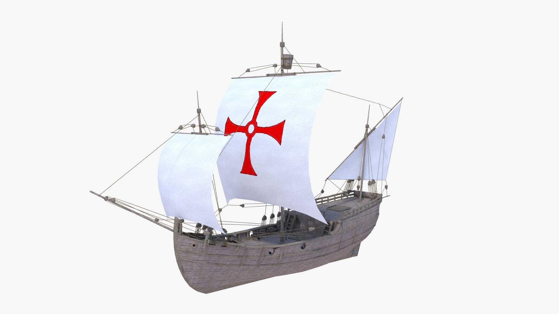 la pinta ships 3d model
