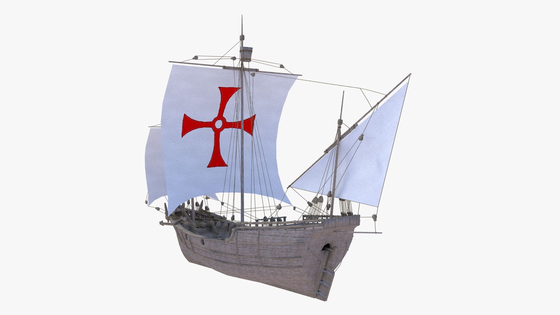 la pinta ships 3d model