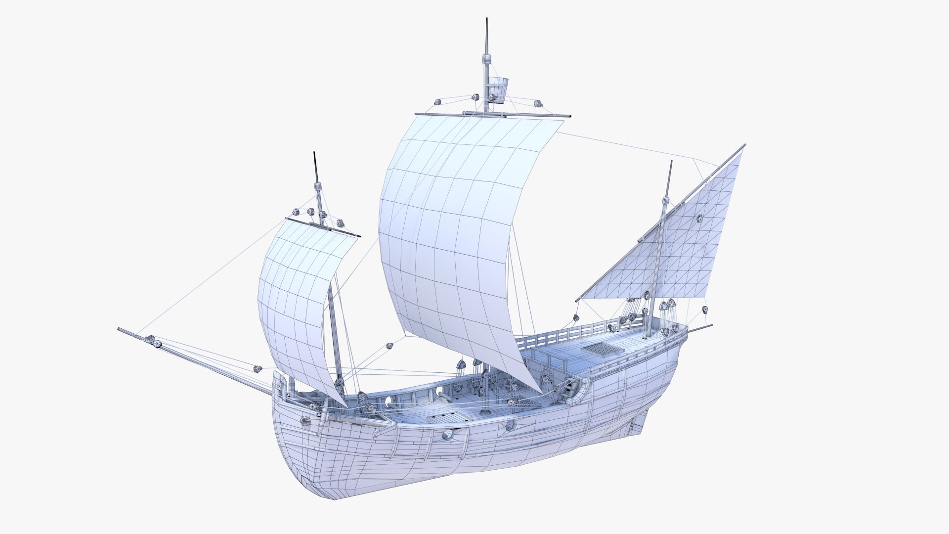 la pinta ships 3d model