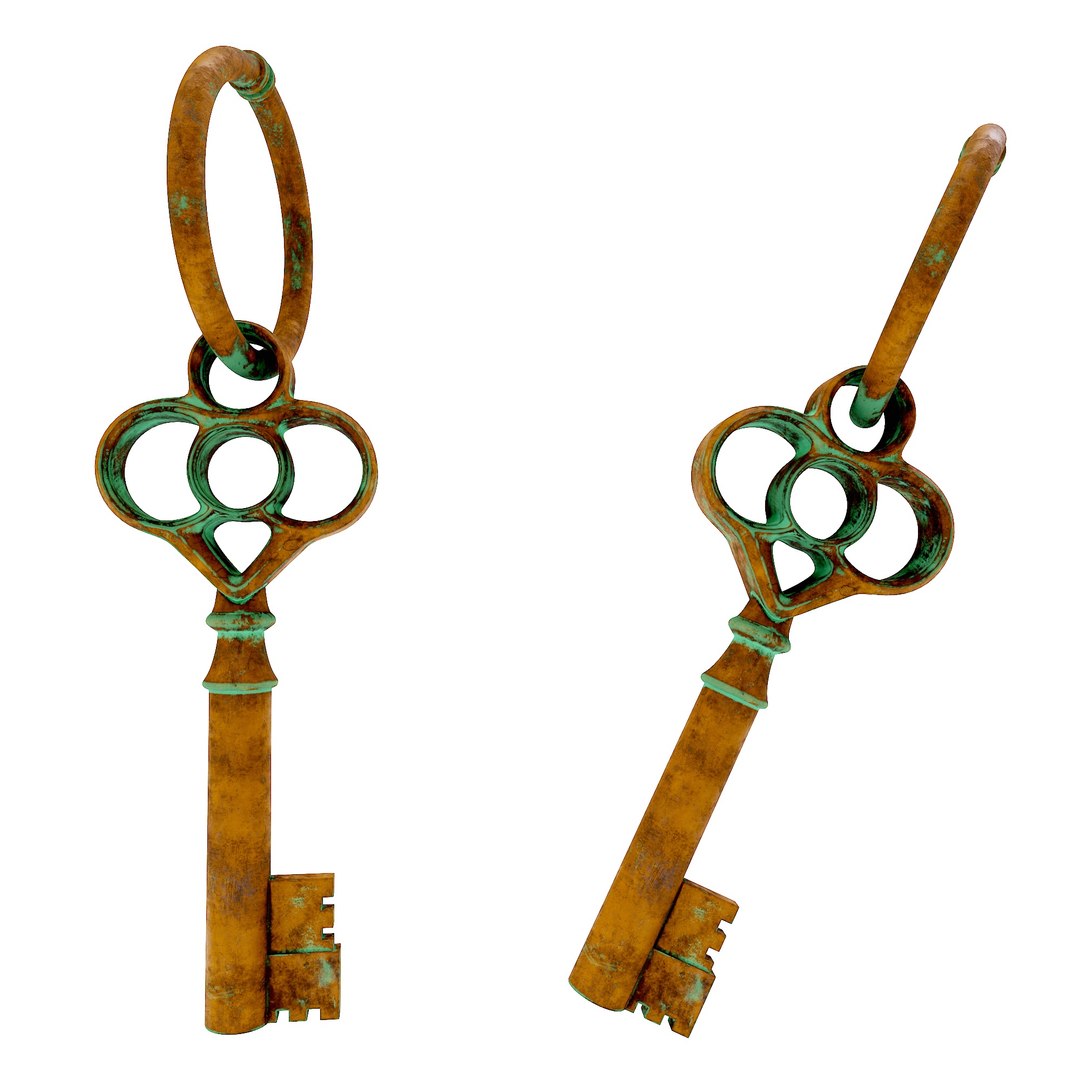 Vintage skeleton key 3d model model - TurboSquid 1977717