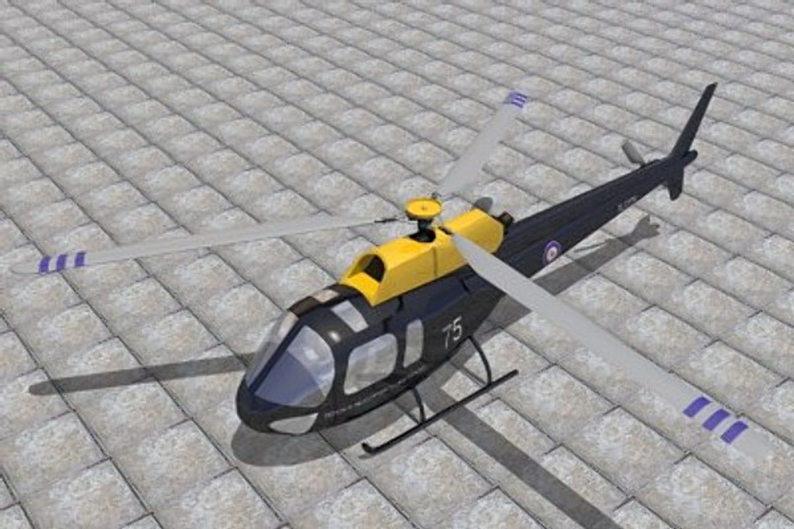 3d Model Squirrel Helicopter Raf