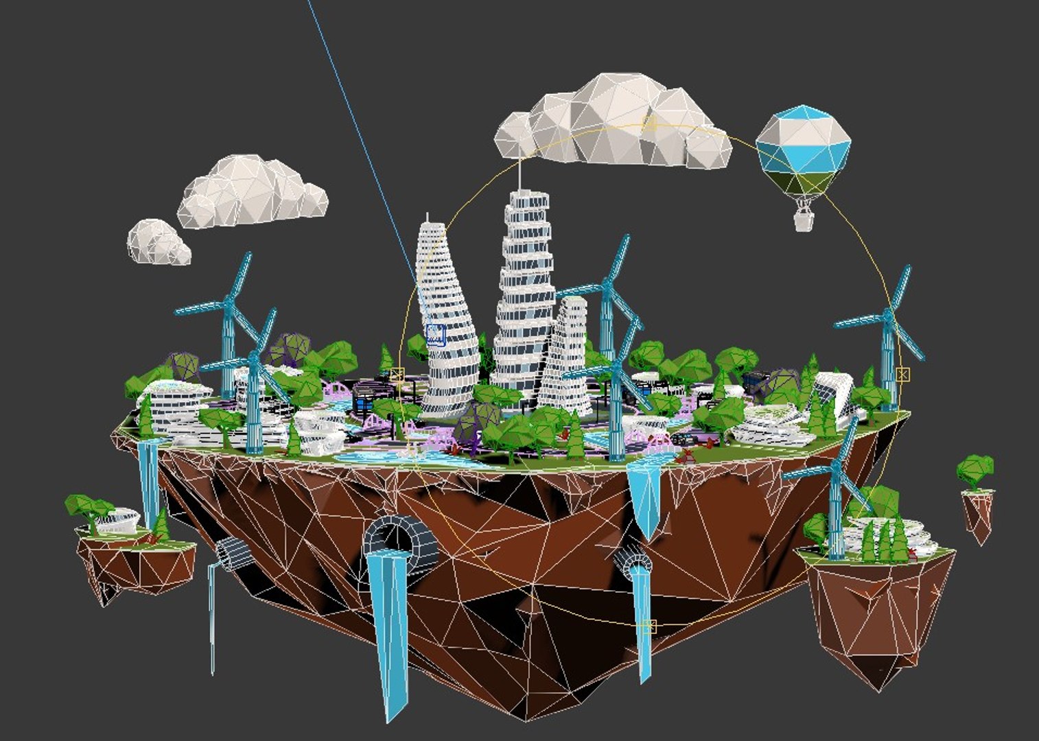 City Future 3D Model - TurboSquid 1498924