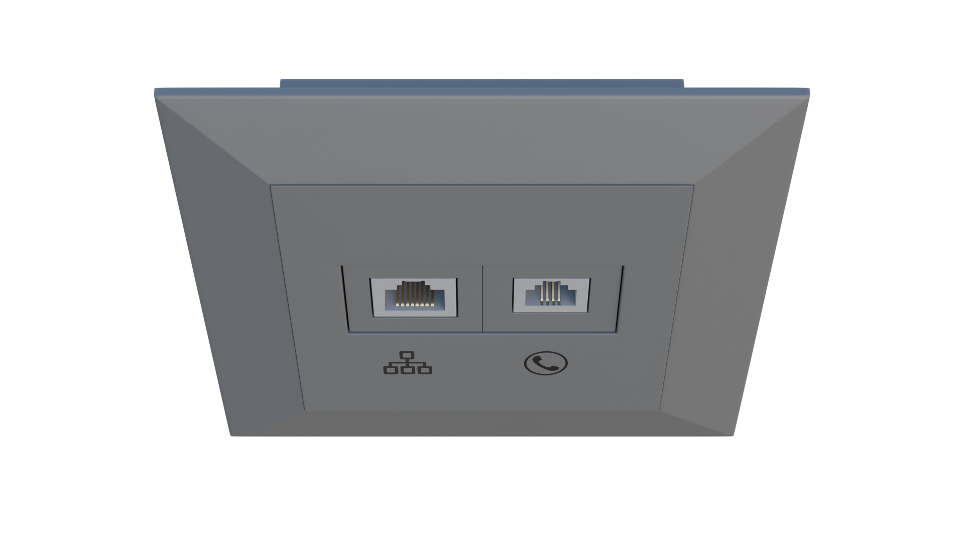 3D Telephone and Ethernet Wall Socket model - TurboSquid 1813837