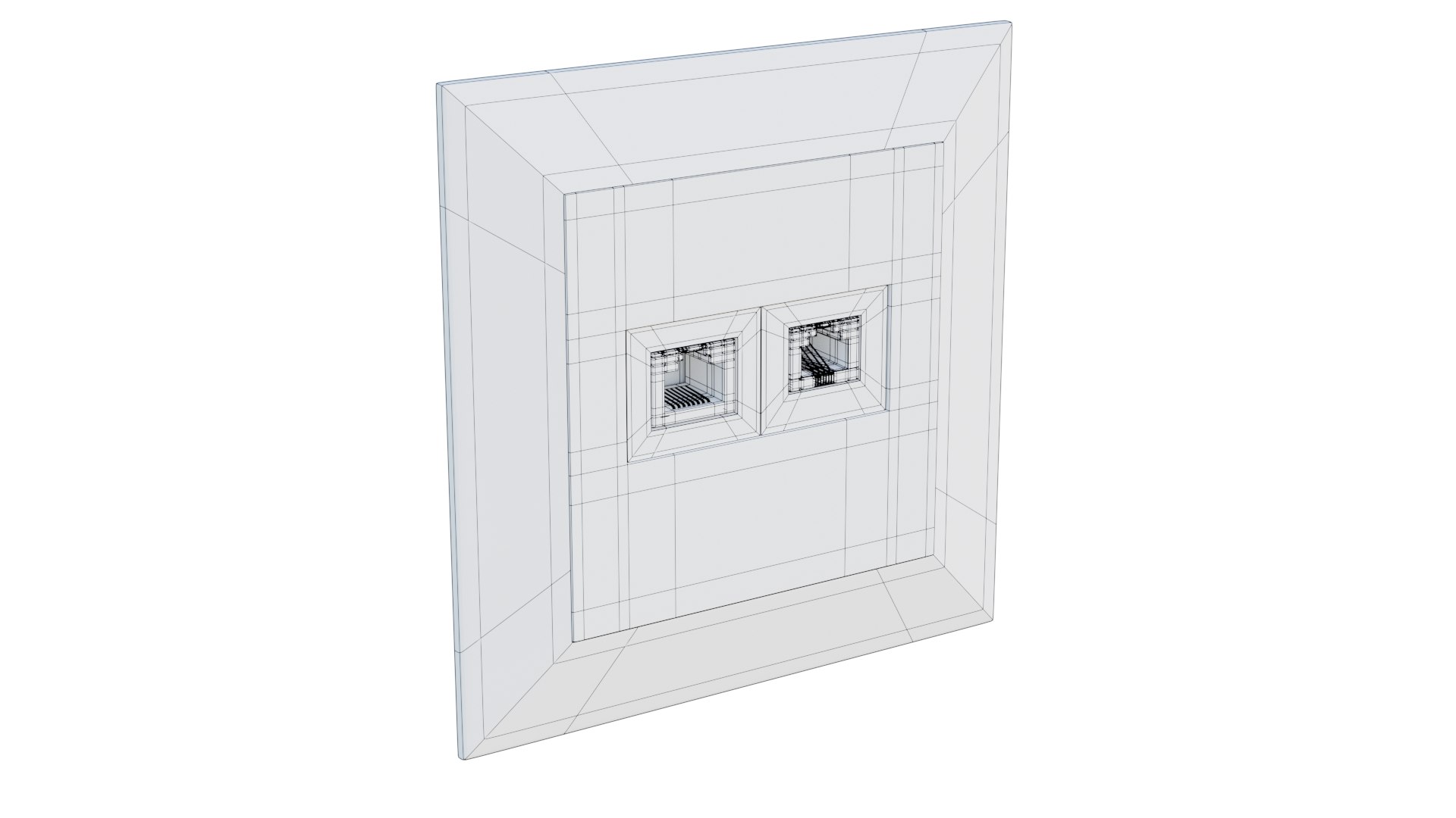 3D Telephone and Ethernet Wall Socket model - TurboSquid 1813837