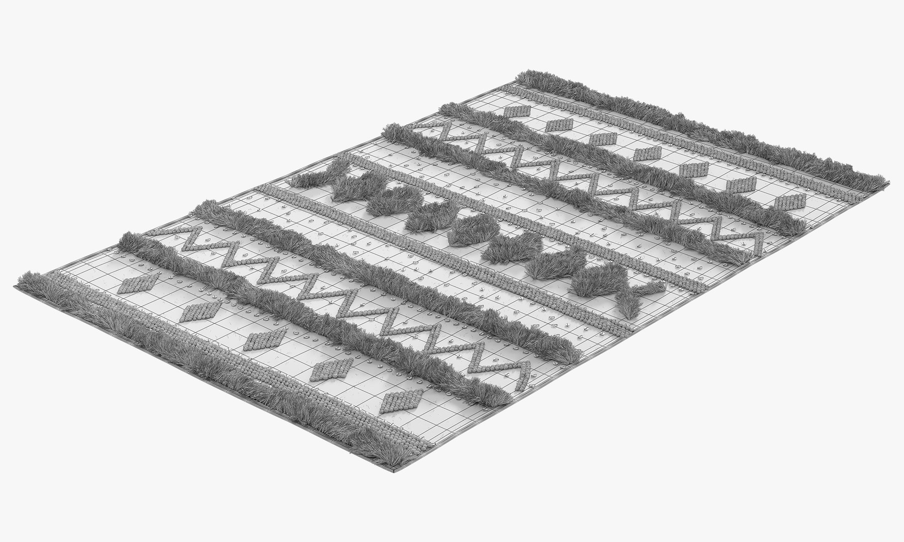 NuLOOM Black Wool Raised Geometric Shag Rug Model - TurboSquid 2148024