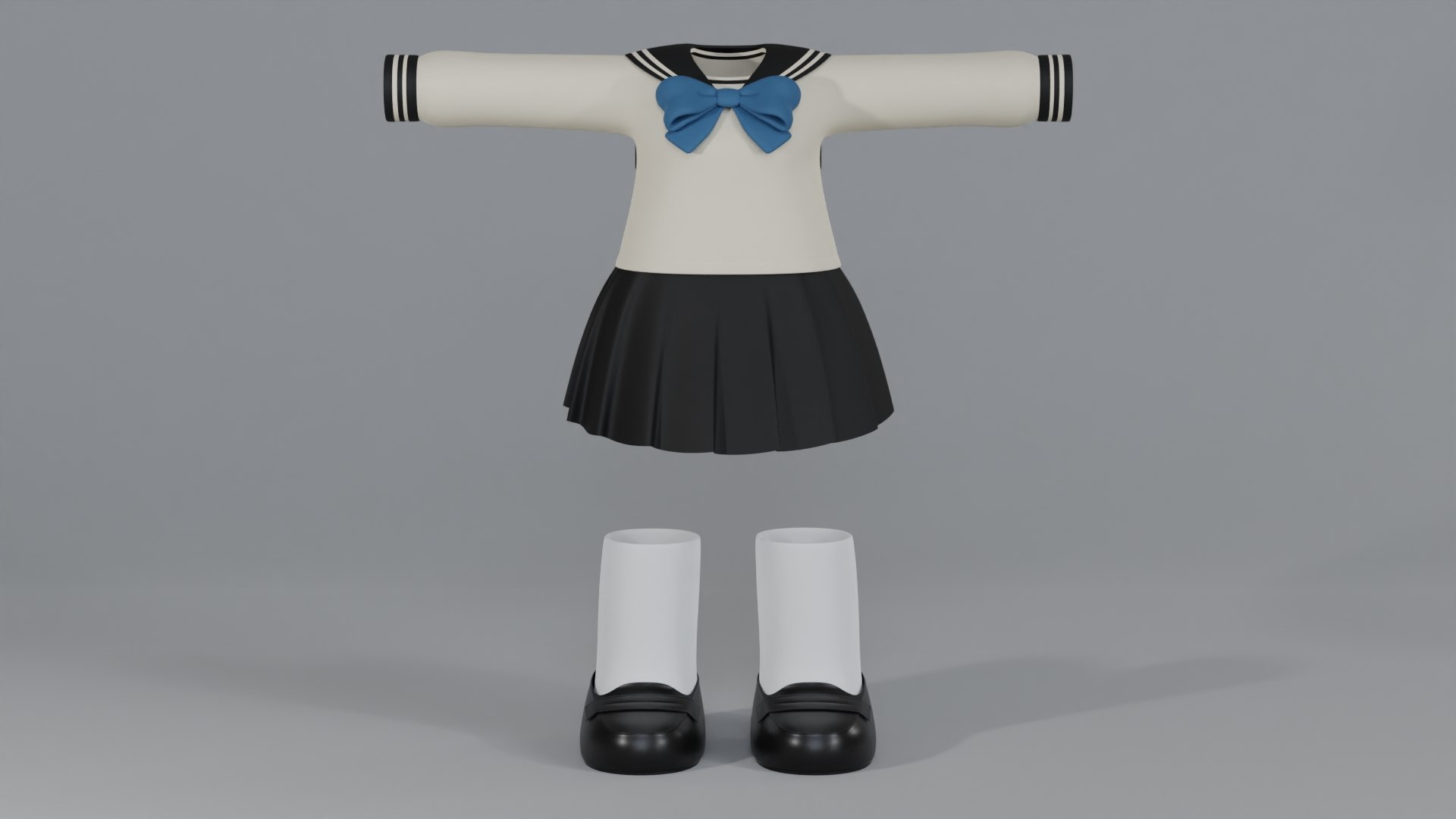 Minimal Chibi School Uniform 07 3D - TurboSquid 1981749