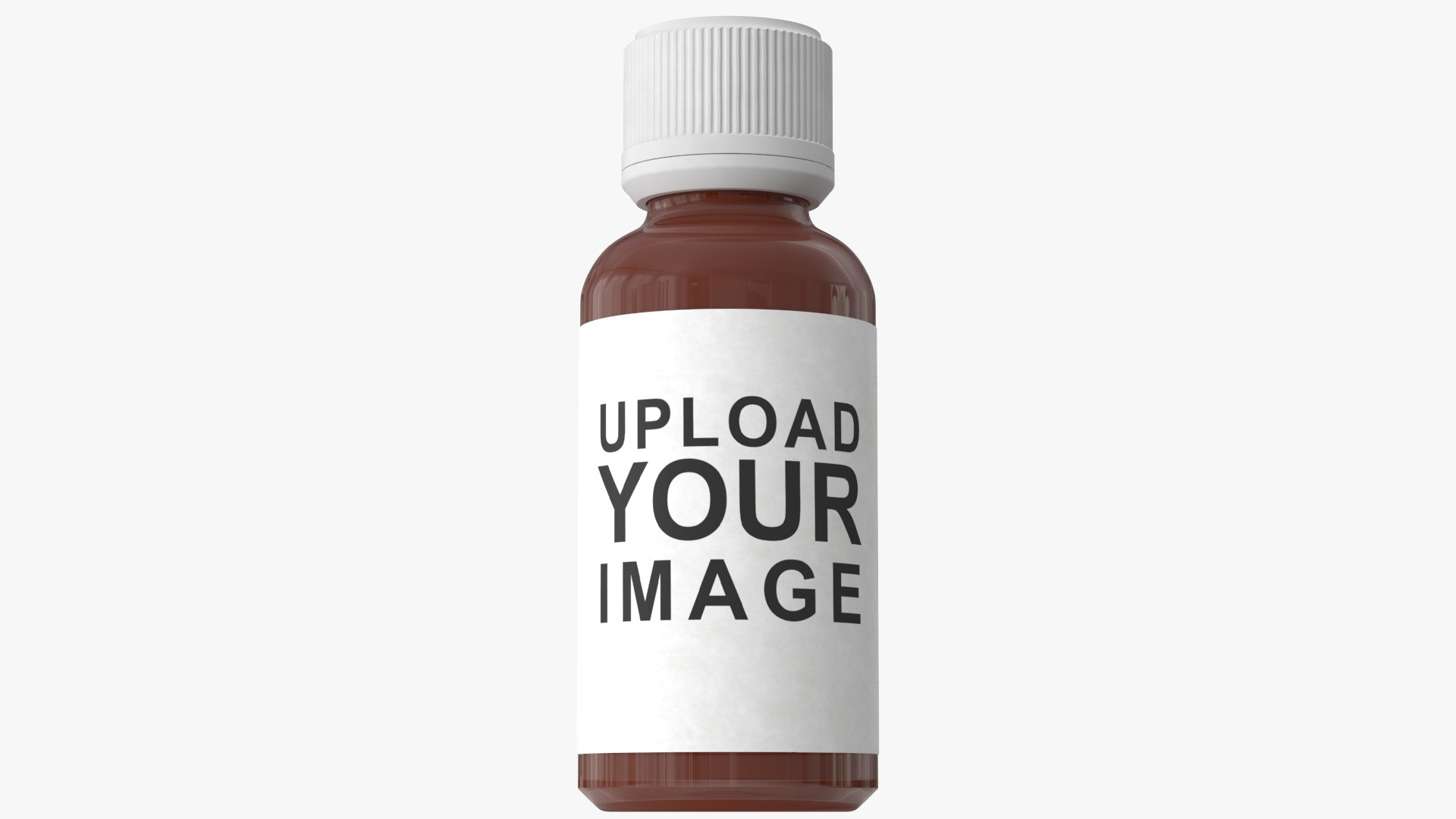 Bottle Amber Glass Cap Model - TurboSquid 1568396