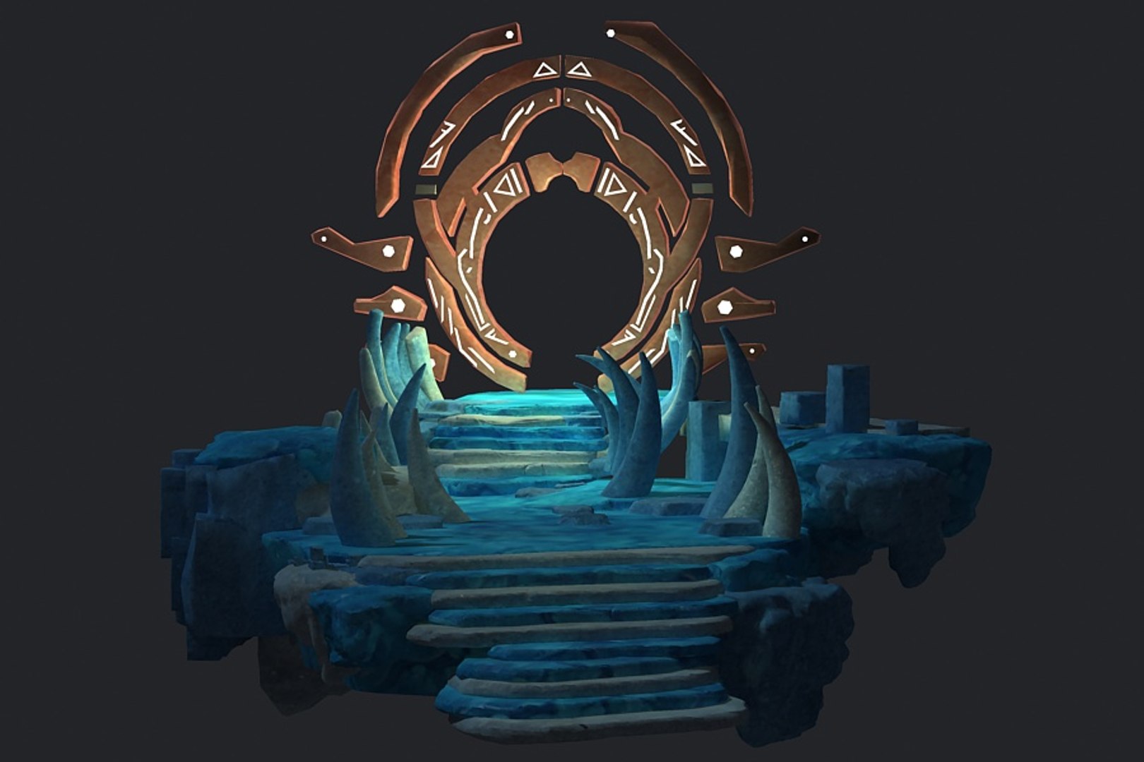 Entrance crypt skull cave 3D model - TurboSquid 1630888