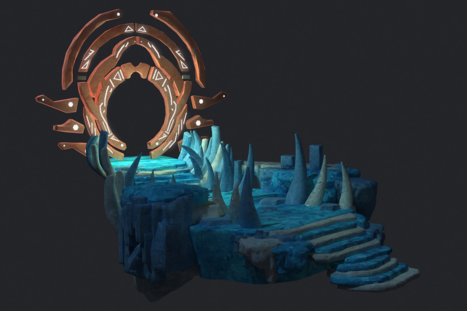 Entrance crypt skull cave 3D model - TurboSquid 1630888