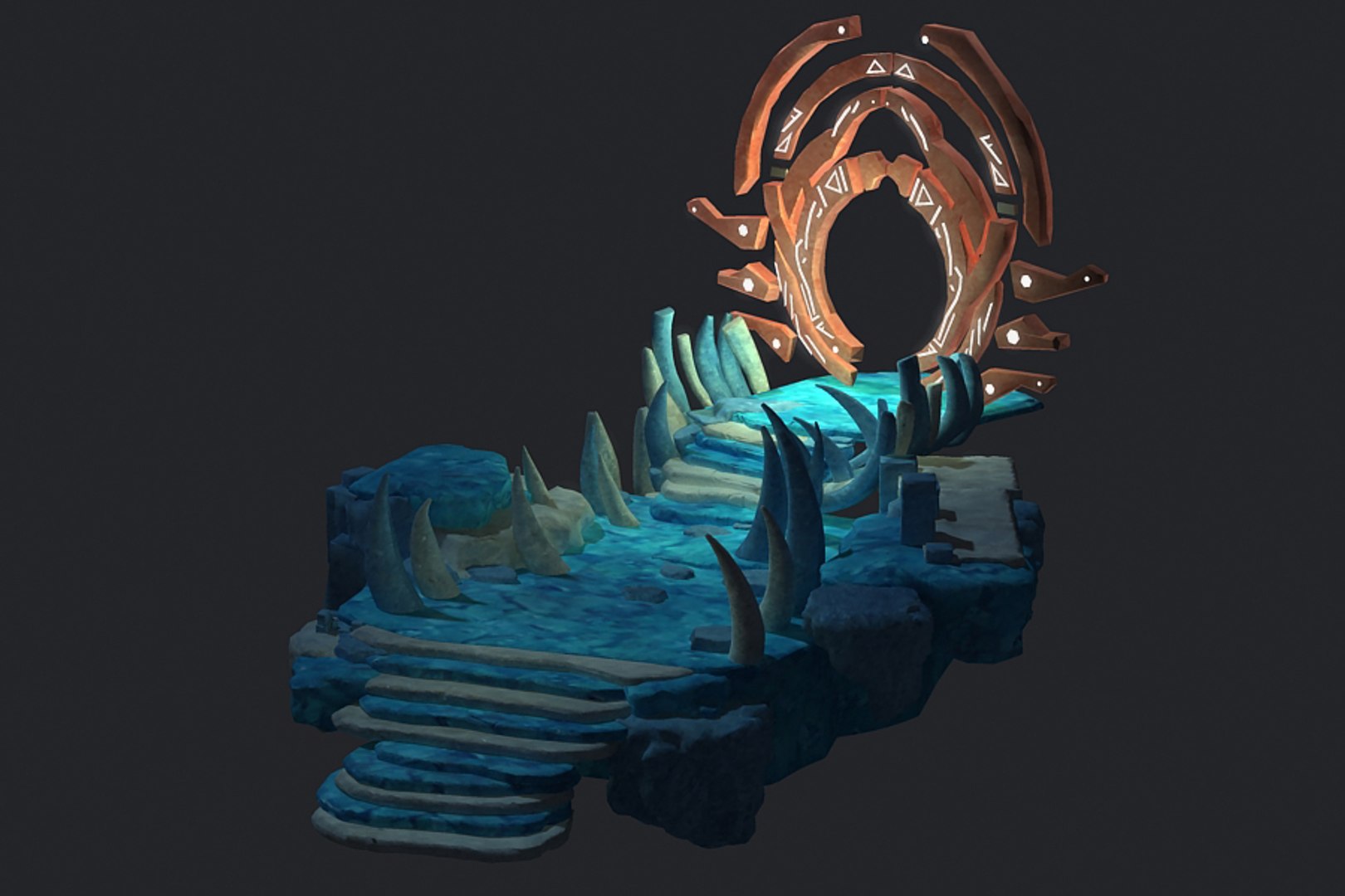 Entrance crypt skull cave 3D model - TurboSquid 1630888