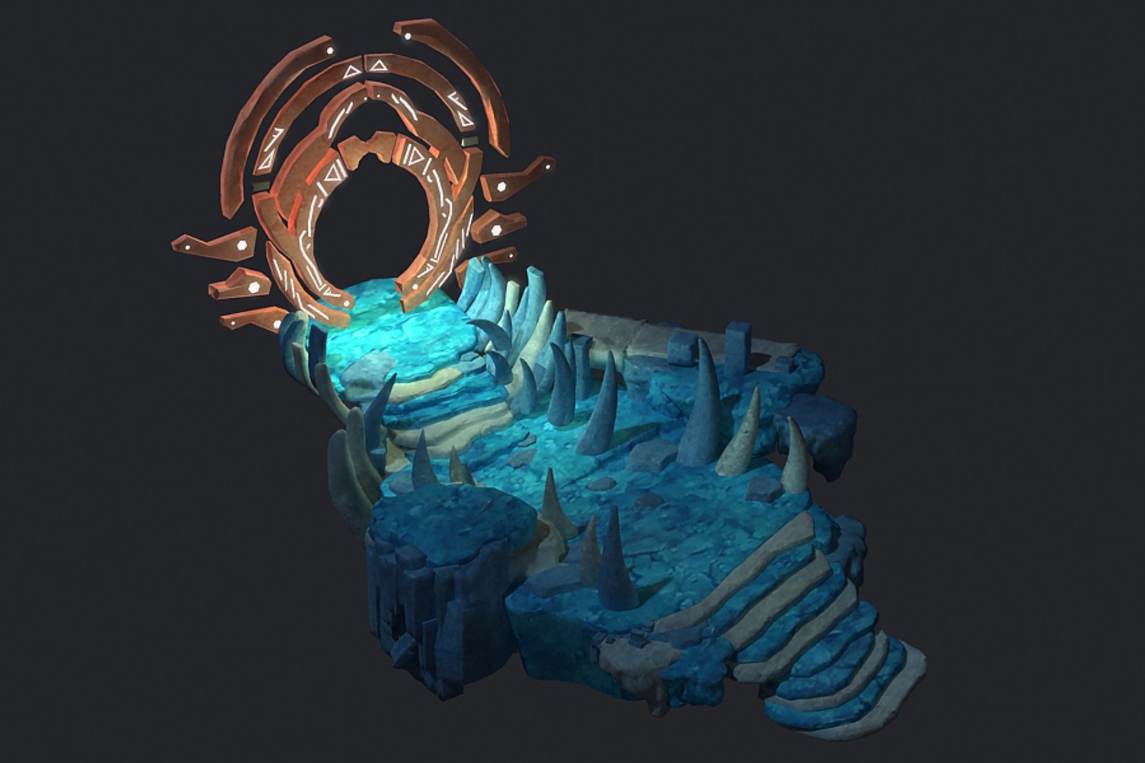 Entrance crypt skull cave 3D model - TurboSquid 1630888