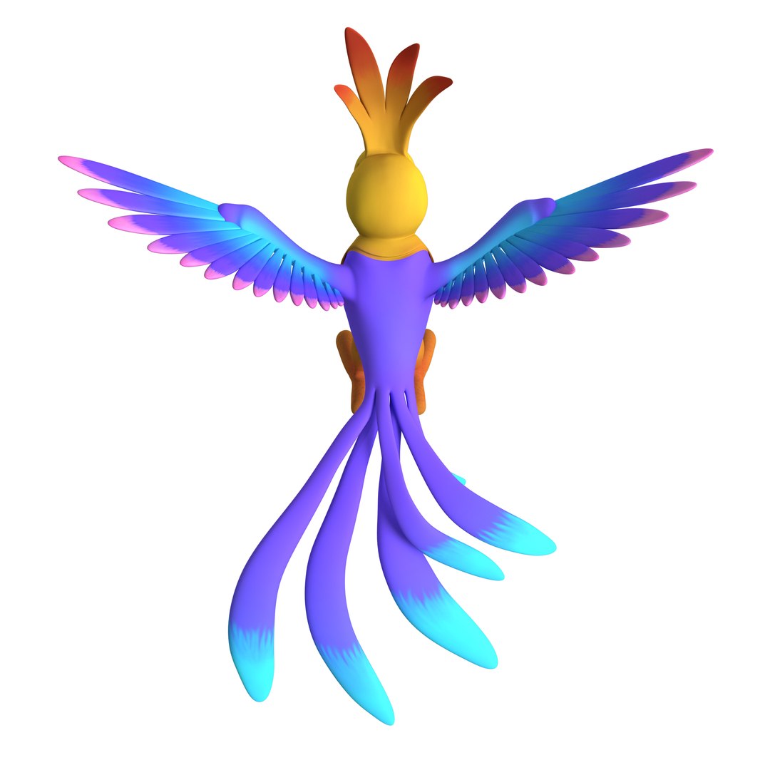 3D Cartoon Parrot Bird Model - TurboSquid 1470099