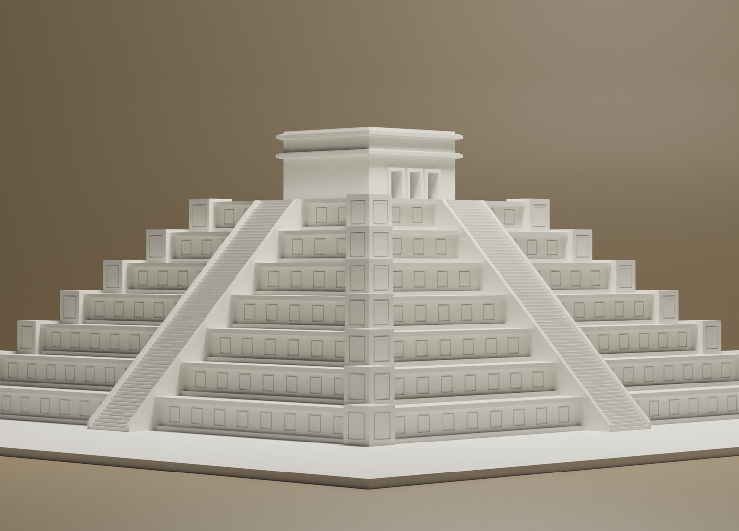 3D Cartoon Mayan Pyramid - TurboSquid 1659736