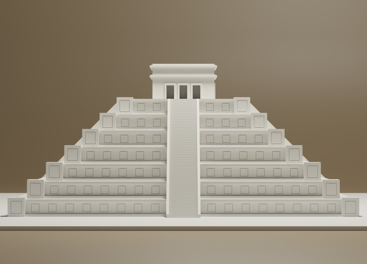 3D cartoon mayan pyramid - TurboSquid 1659736