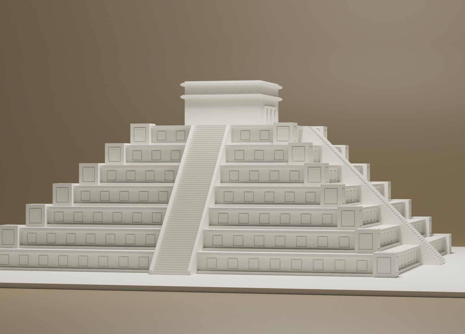 3D Cartoon Mayan Pyramid - TurboSquid 1659736