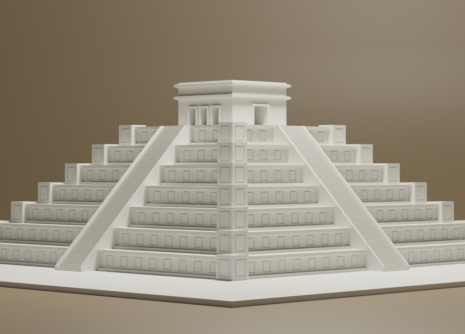 3D cartoon mayan pyramid - TurboSquid 1659736