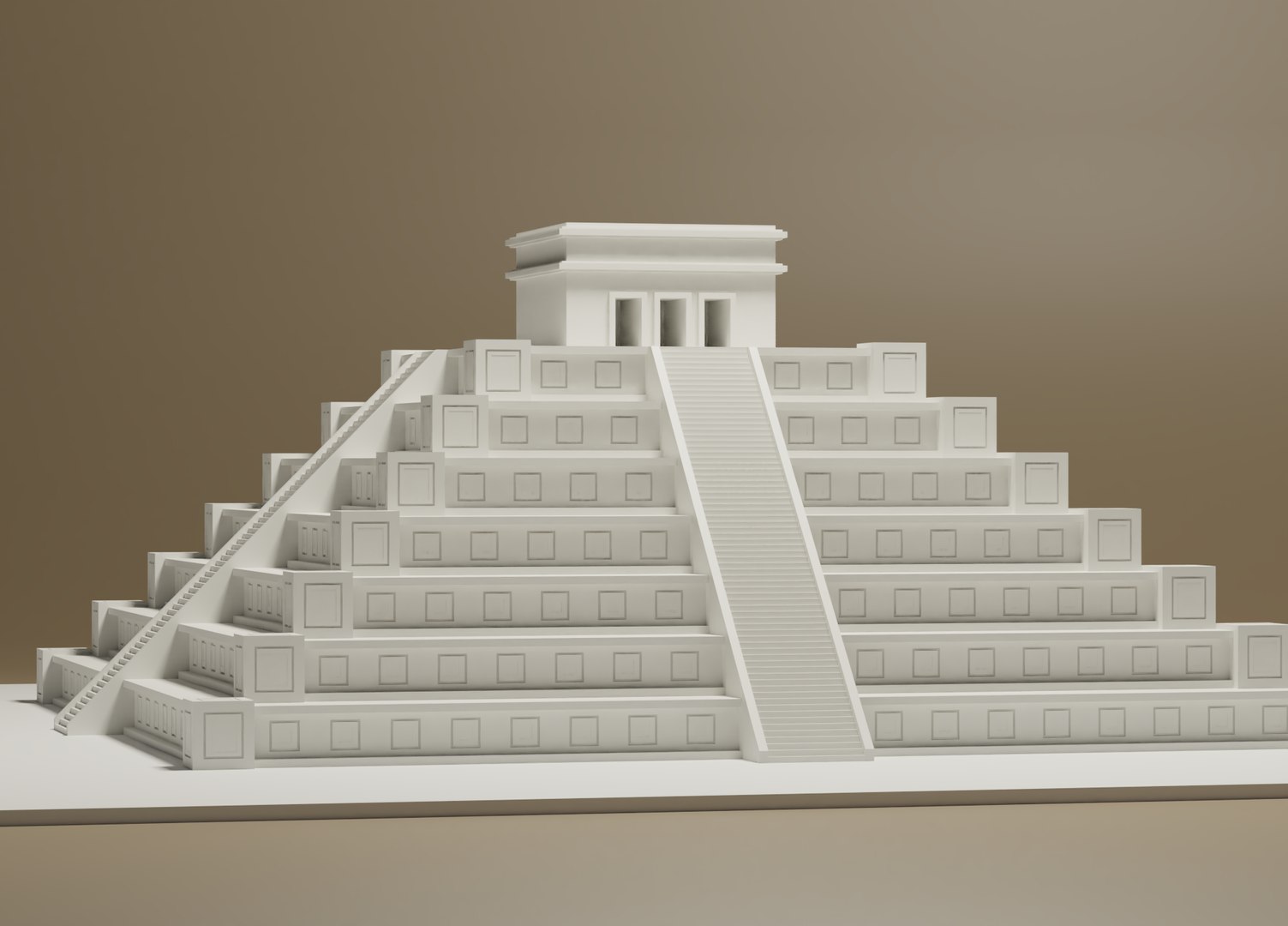 3D Cartoon Mayan Pyramid - TurboSquid 1659736