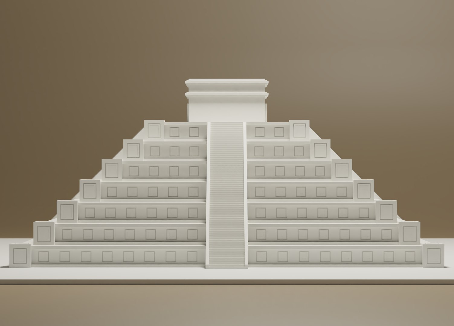 3D cartoon mayan pyramid - TurboSquid 1659736