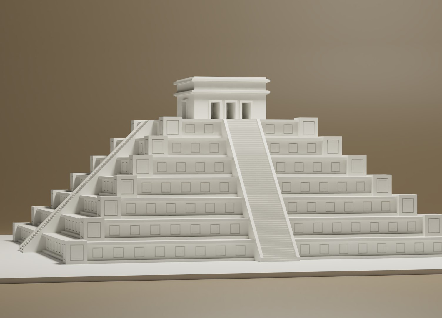 3D cartoon mayan pyramid - TurboSquid 1659736