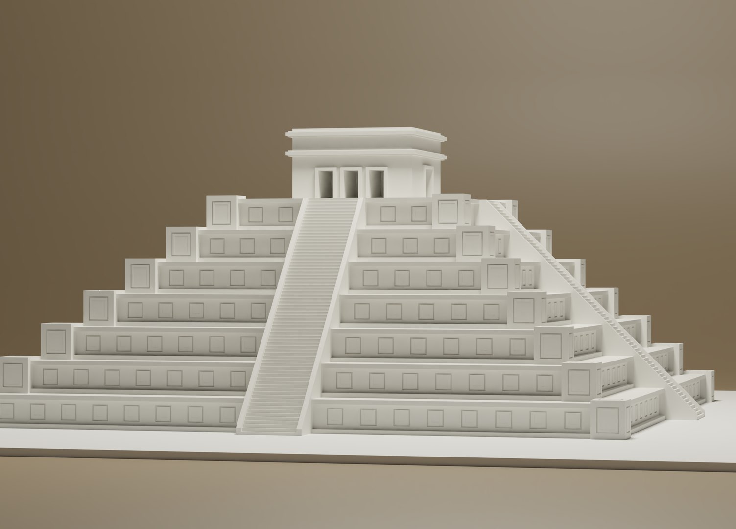 3D cartoon mayan pyramid - TurboSquid 1659736