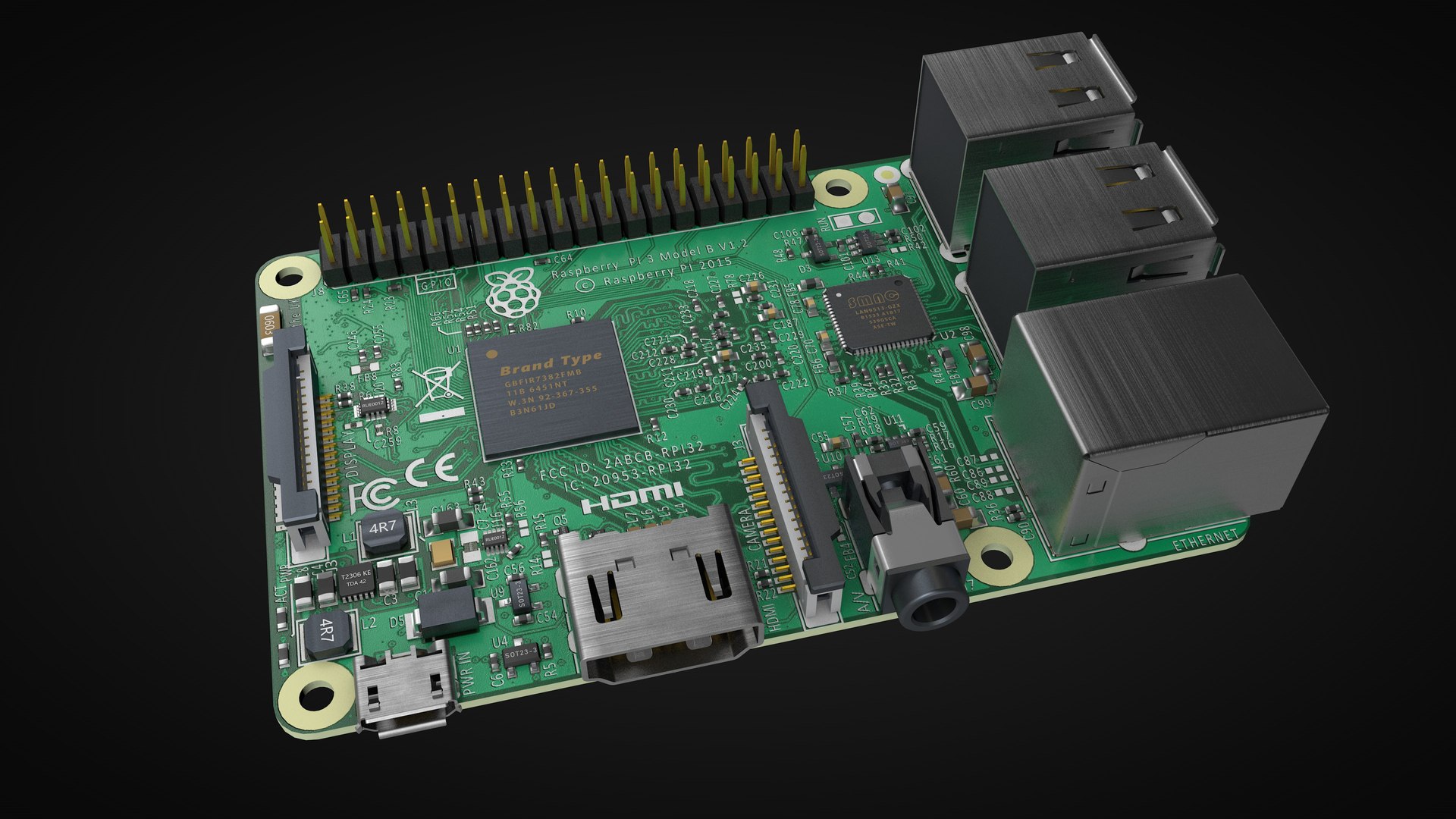 Pi Raspberry 3D Model - TurboSquid 1325601