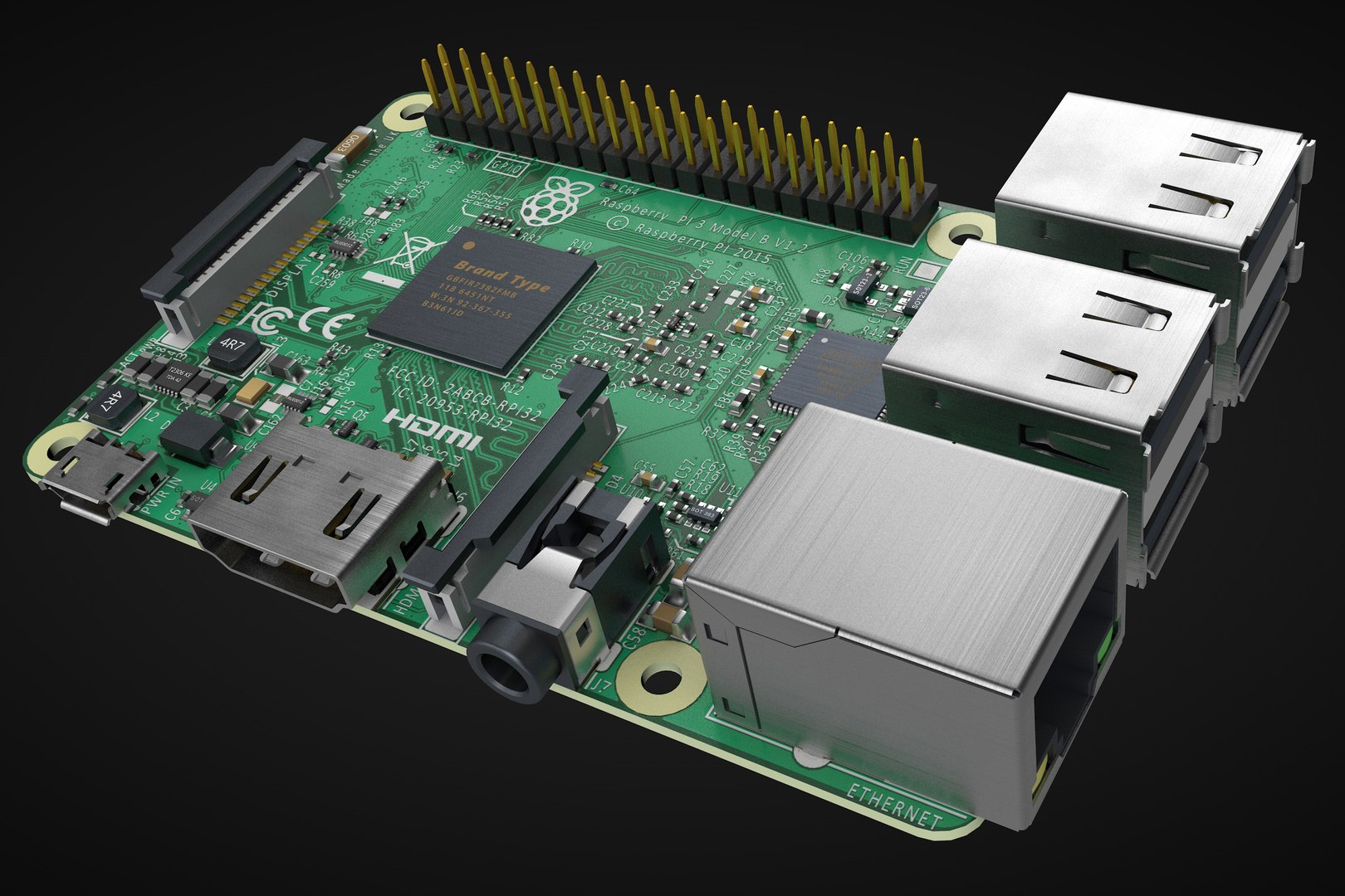 Pi Raspberry 3D Model - TurboSquid 1325601