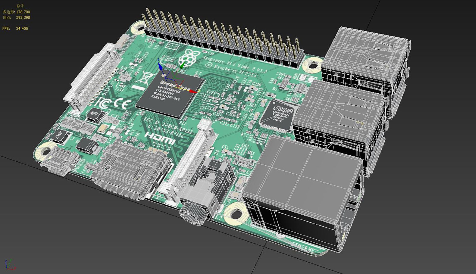 Pi Raspberry 3D Model - TurboSquid 1325601