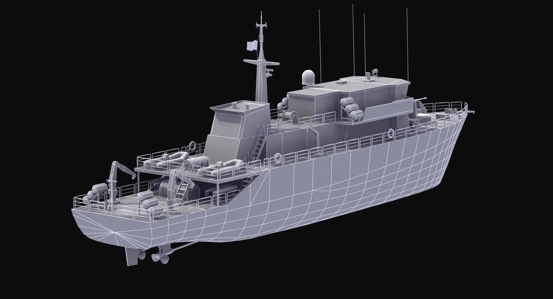 Huon Class Minehunter 3D Model - TurboSquid 1149454