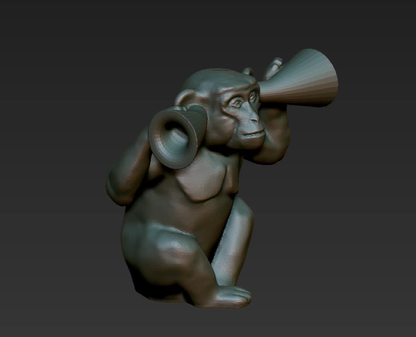 3d model holiday monkey primate deaf