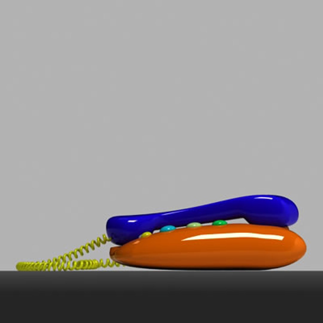 Cartoon Phone 3d Model