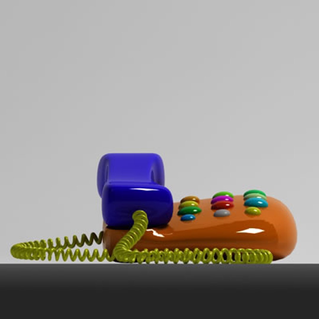 Cartoon Phone 3d Model