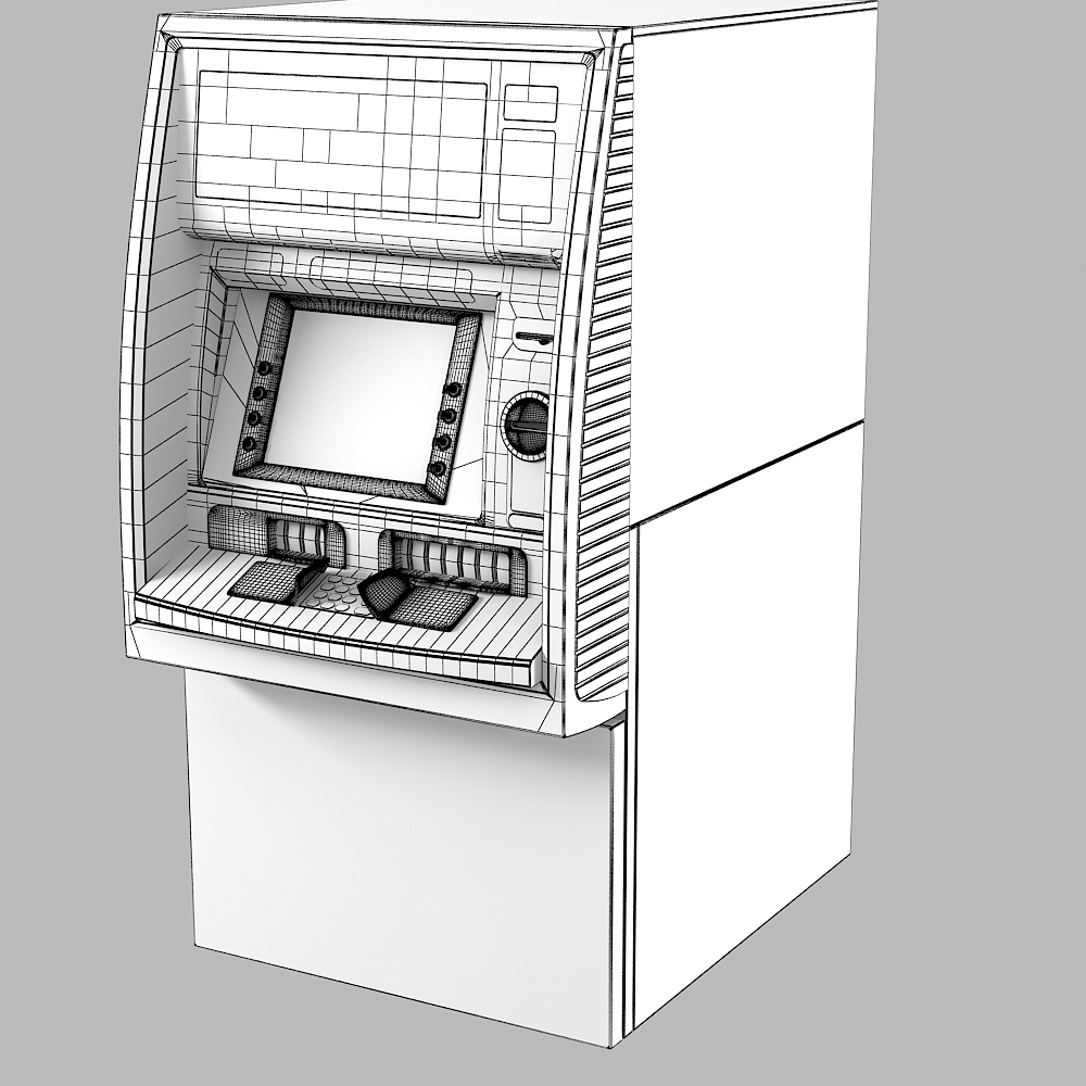 3d model atm cash machine