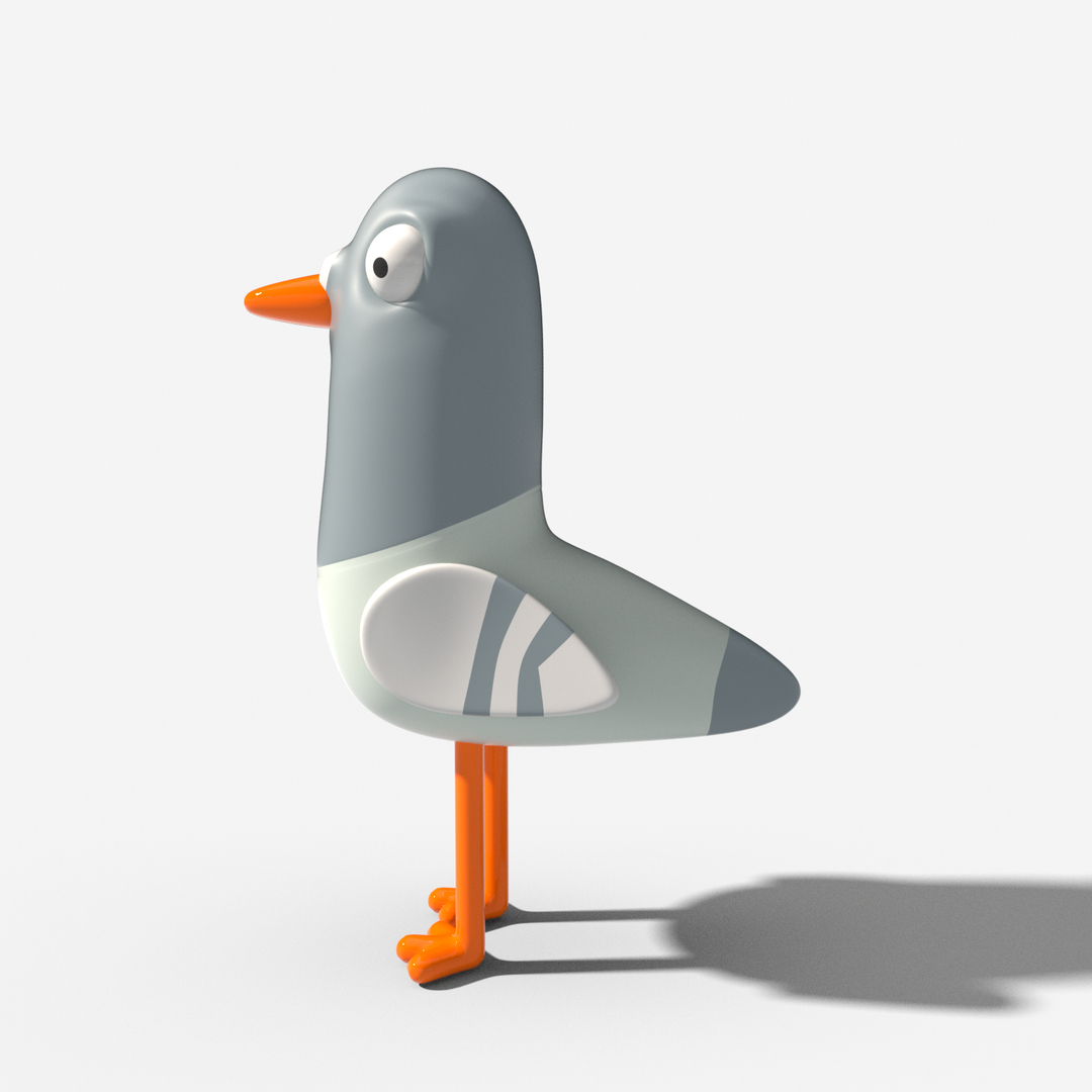 3D Pigeon Cartoon Model - TurboSquid 1462351