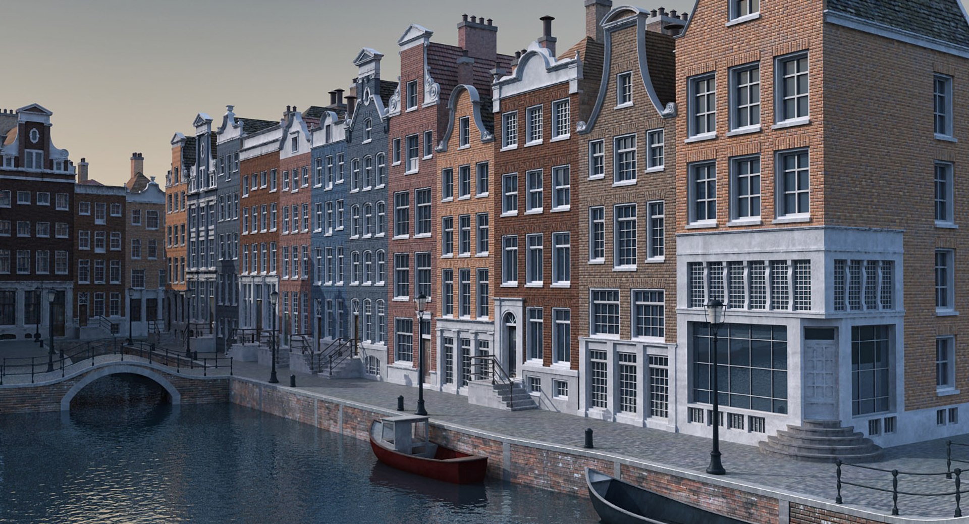 Amsterdam scene 3D model - TurboSquid 1197716