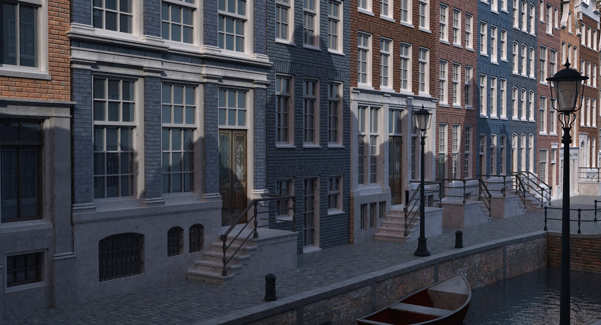 Amsterdam scene 3D model - TurboSquid 1197716